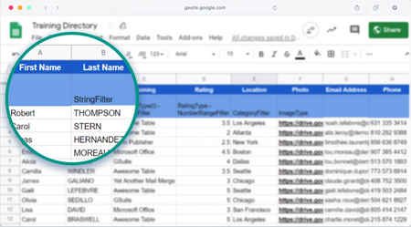 Display spreadsheet data on your website | Awesome Table